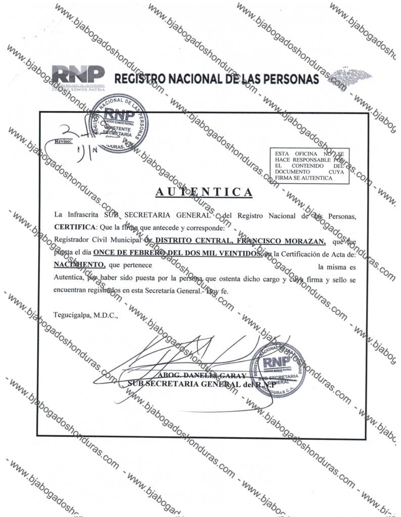 Certificado de Acta de Nacimiento o Partida de Nacimiento – Servicio de ...